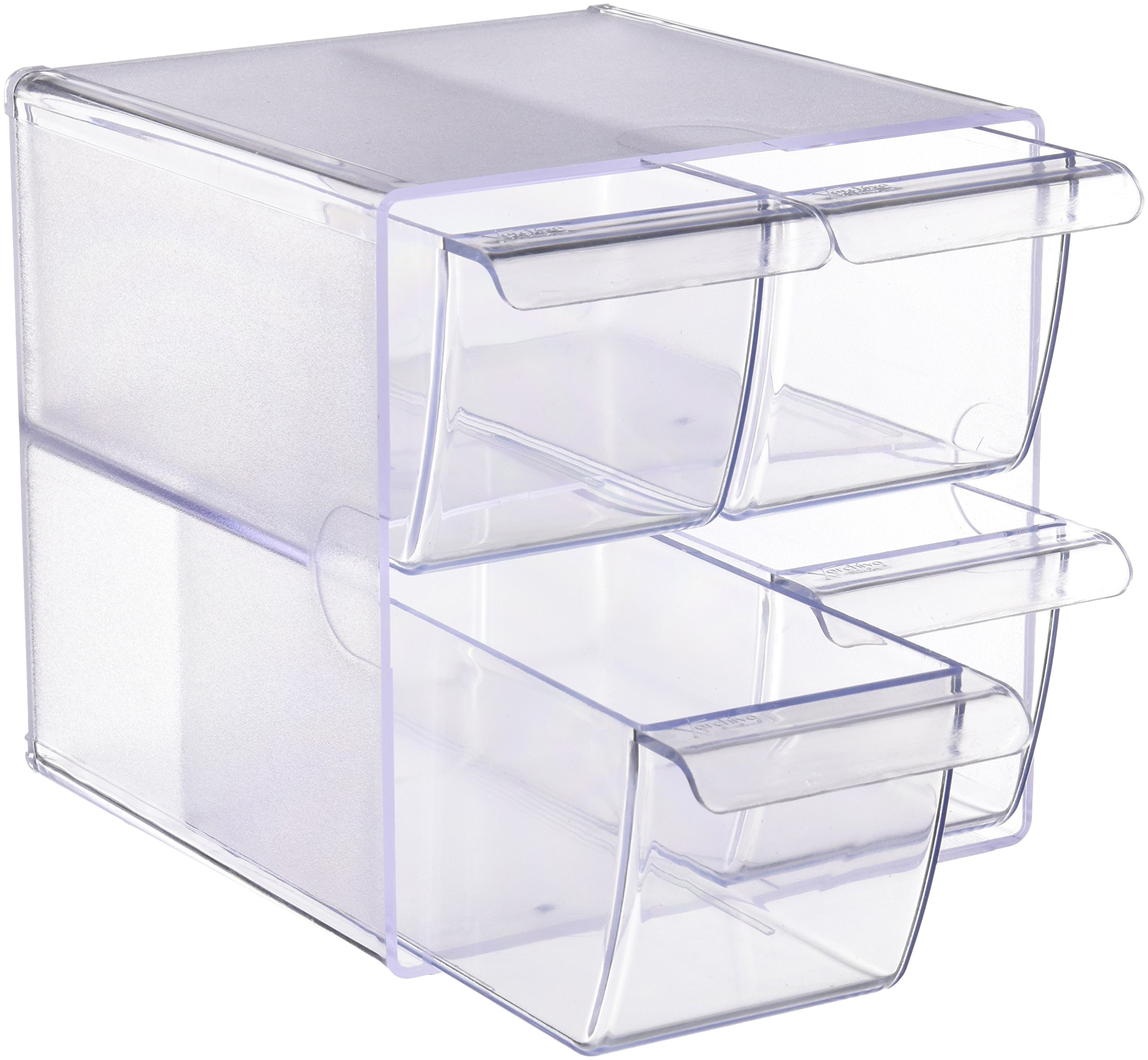 File 2000 6704 CSTP – Cube Organizer with 4 Drawers Small Color Glass ...