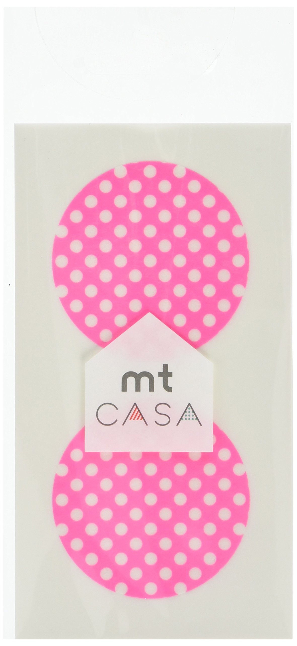 MT CASA 50 mm Seal Circle Sticker - Dot Pink Base (Pack of 10 ...