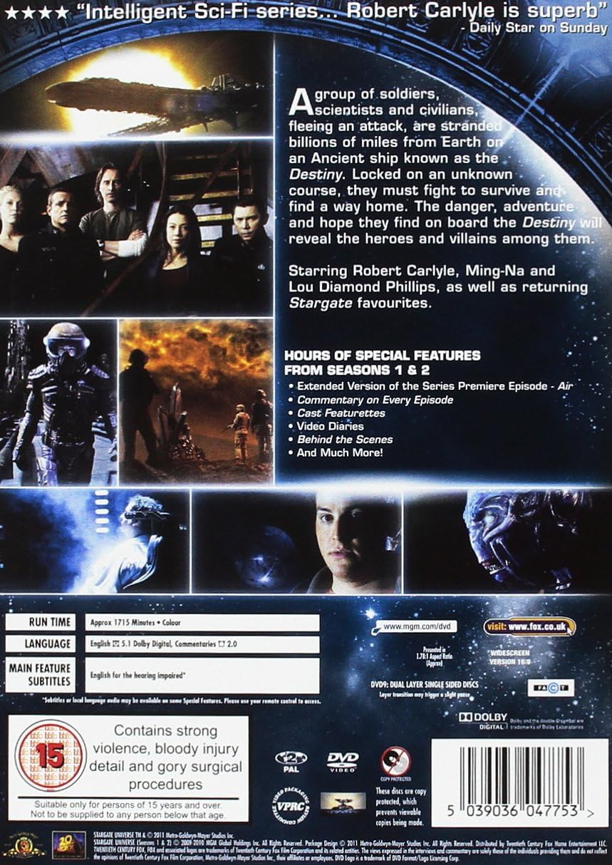 STARGATE UNIVERSE: THE Complete Series (DVD) Robert Carlyle Louis ...