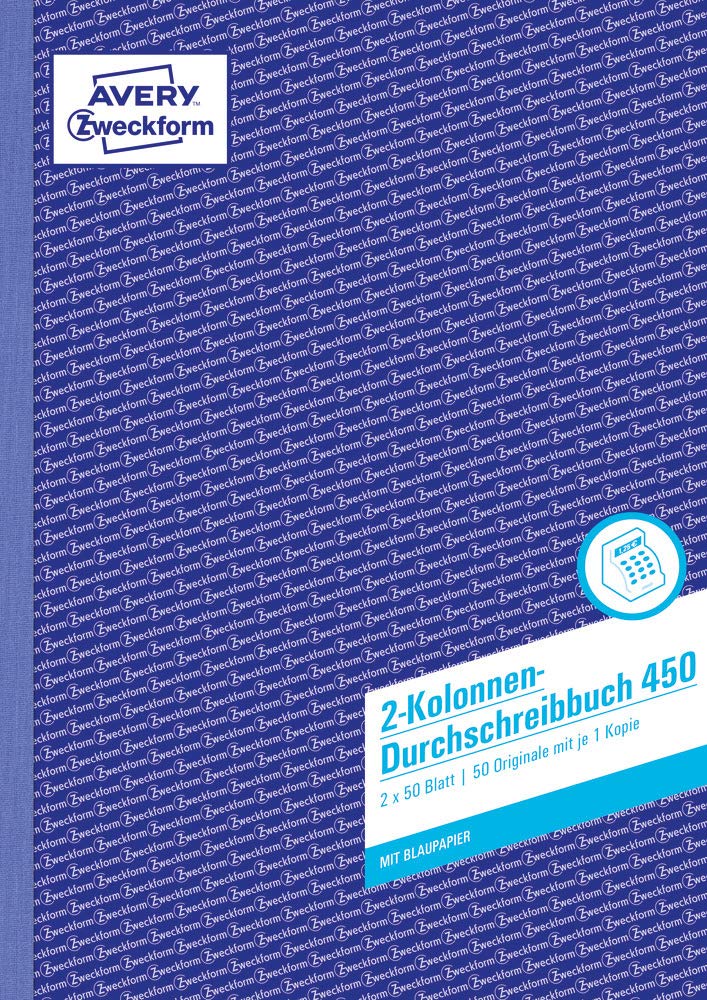 Avery Zweckform 450 Columned Book A4 2 x 50 Pages (German Text ...