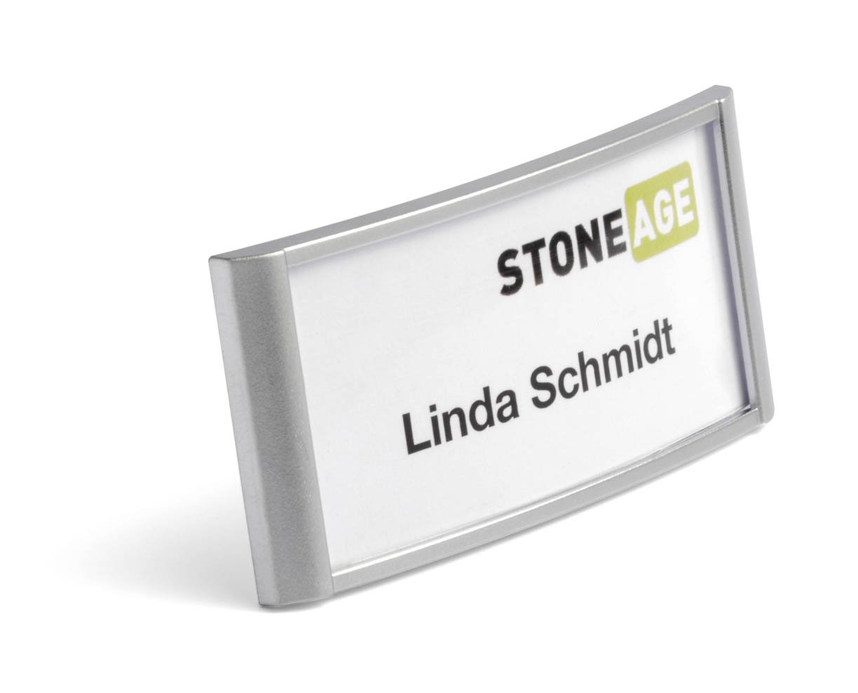 Durable Name Badge Classic 34 x 74mm with Combi Clip - Simple Design ...