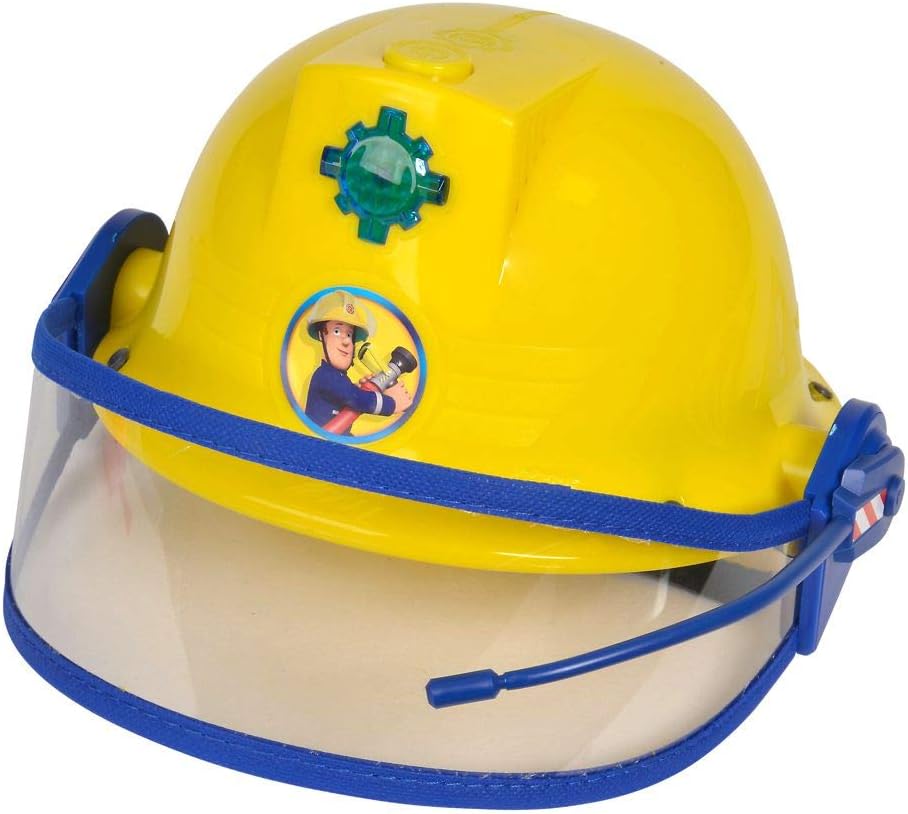 SIMBA 109252365 FIREMAN Sam Helmet with Function, Yellow, with Light ...